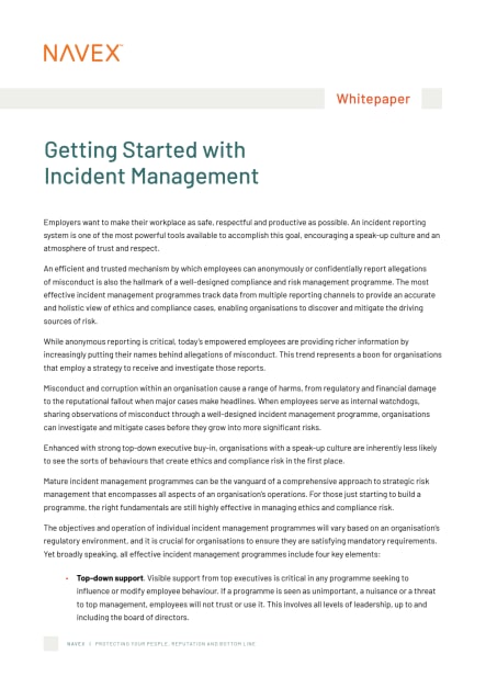 Getting Started with Incident Management | NAVEX UK